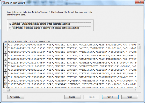 How to import CSV into Microsoft Access database? - IP2Location.com