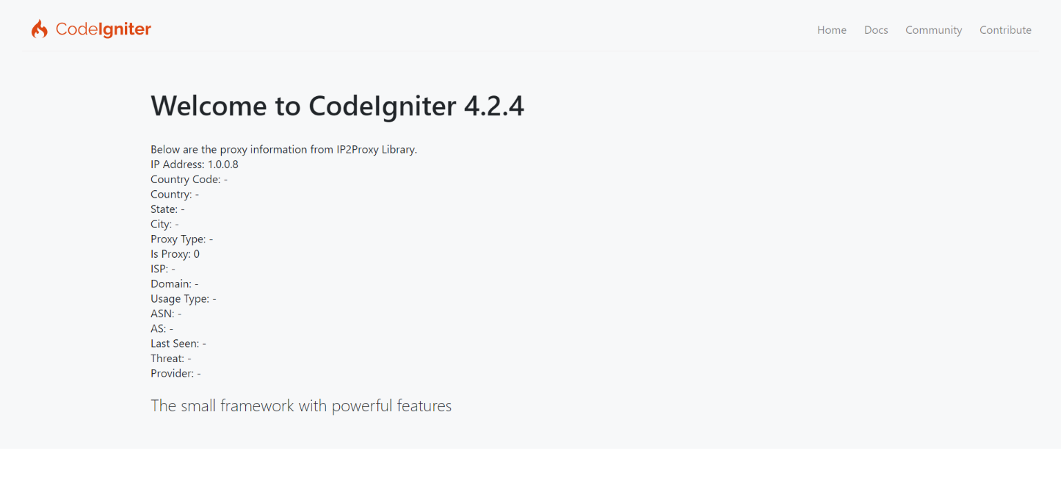 How to use IP2Proxy PHP Library in CodeIgniter 4 | IP2Location.com