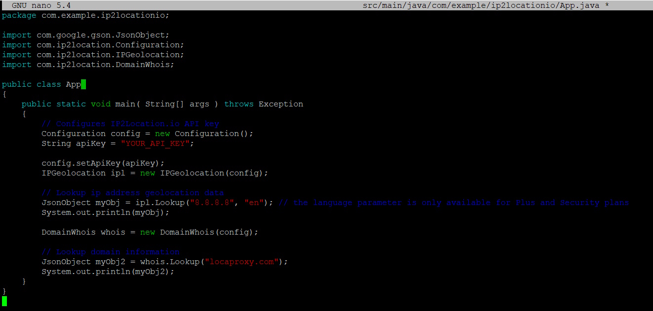 Using IP2Location.io Java SDK in a Maven project | IP2Location.com