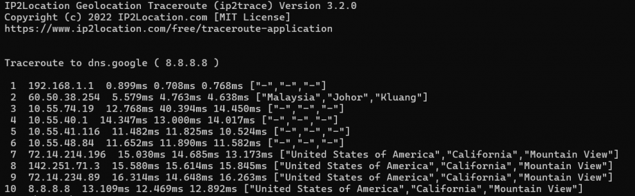 How to install and use IP2Trace on Windows for traceroute | IP2Location.com