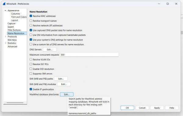 Using IP2Location MMDB inside Wireshark for geolocation | IP2Location.com